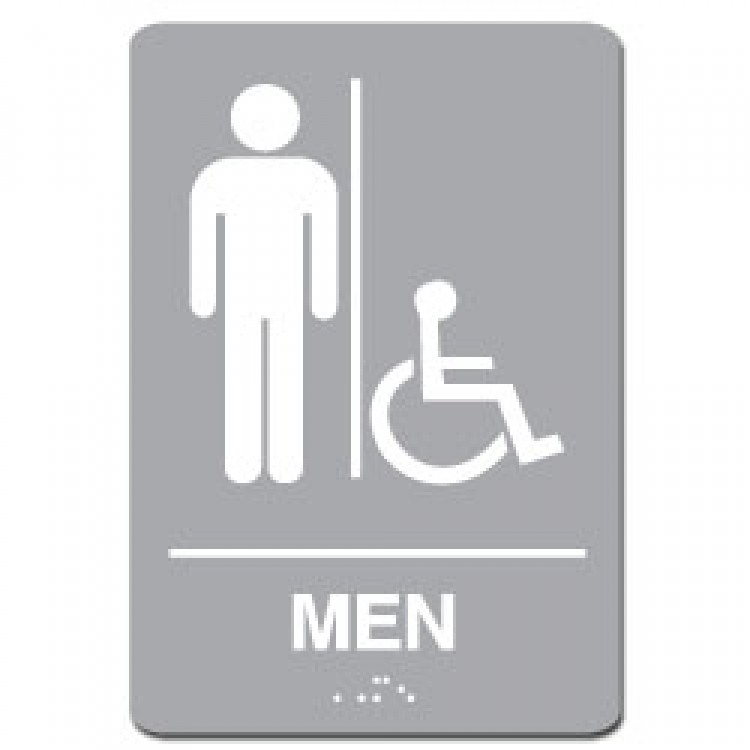 Men Handicap Restroom Sign