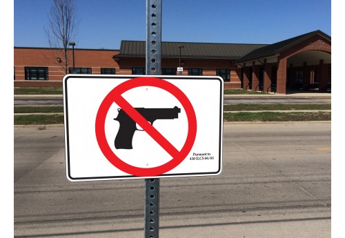 Illinois Concealed Carry 12" x 18" Aluminum Sign