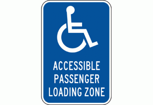 Handicap Accessible Passenger Loading Zone Sign