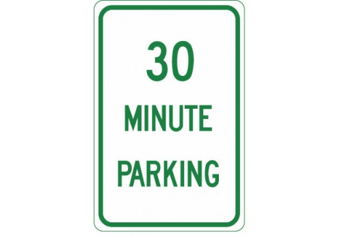 30 Minute Parking Sign