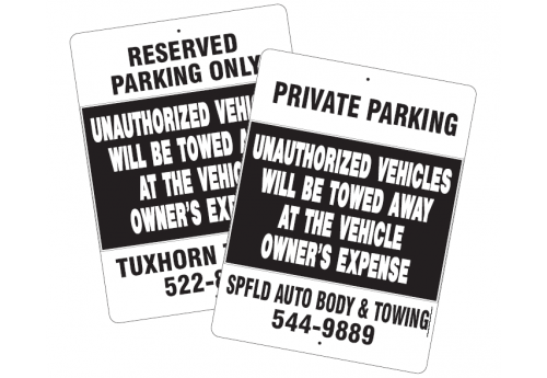 Standard 18" x 24" Towing Signs