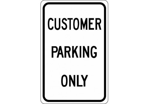 Customer Parking Only Sign