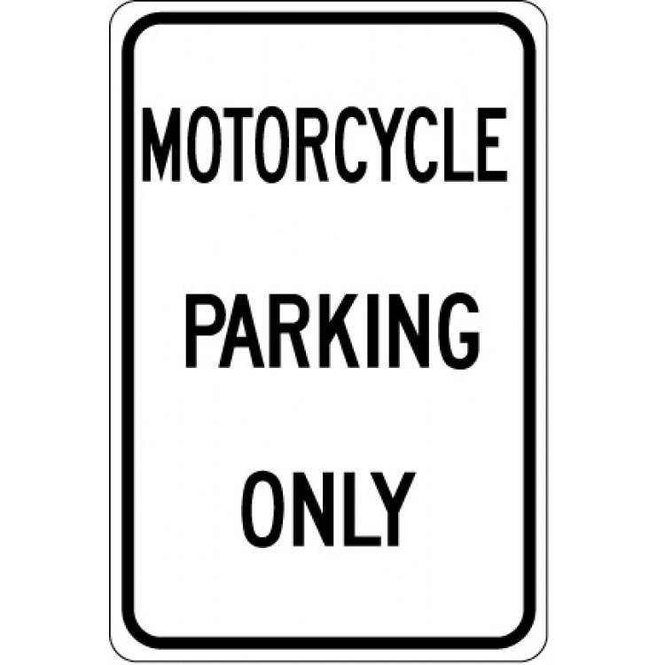 Motorcycle Parking Only Sign