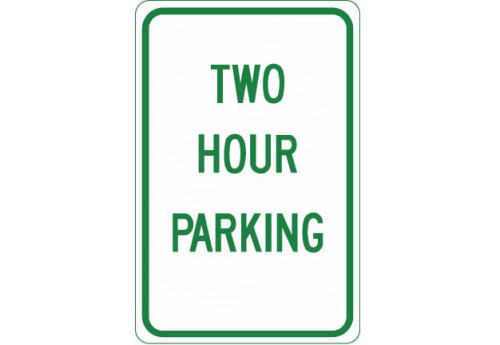 Two Hour Parking Sign