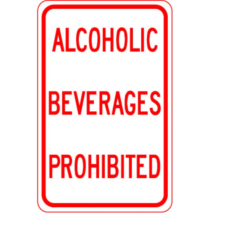 Alcoholic Beverages Prohibited Sign