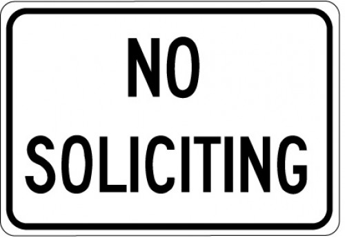 No Soliciting Sign