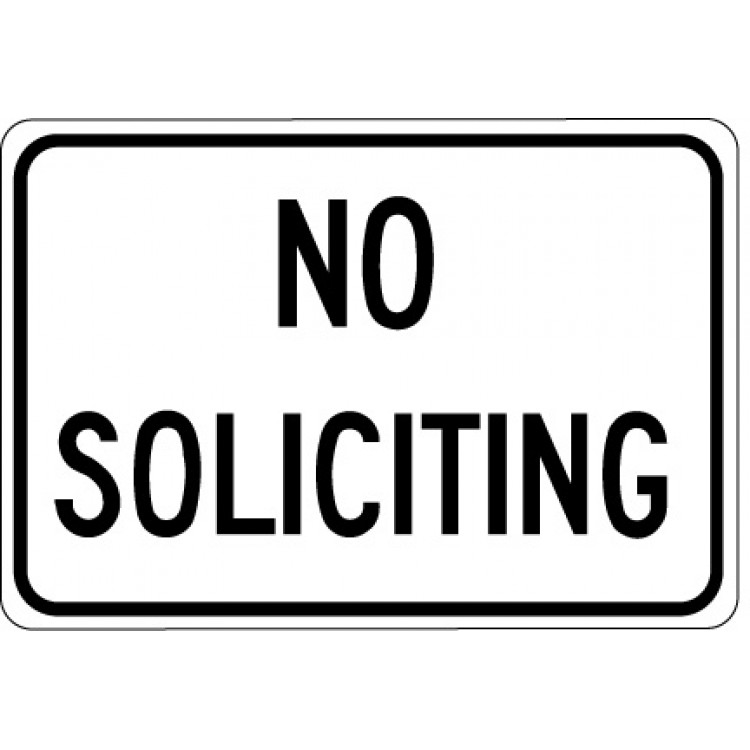 No Soliciting Sign