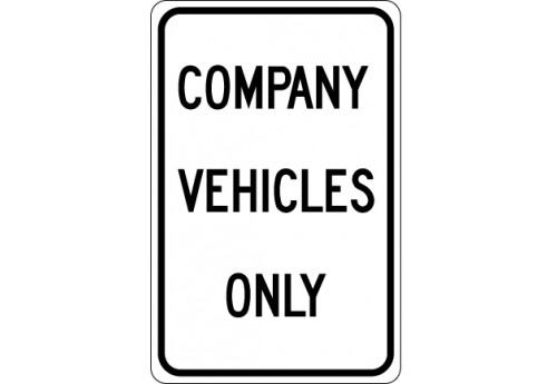 Company Vehicles Only Sign