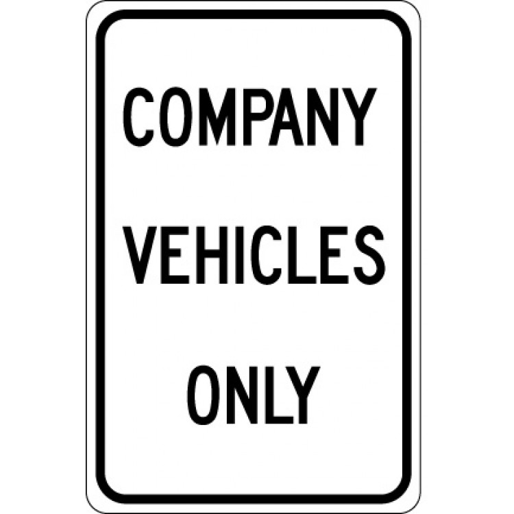 Company Vehicles Only Sign